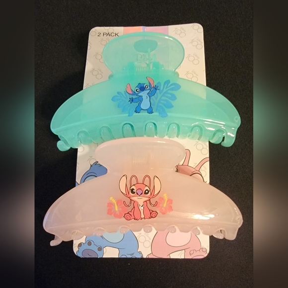 Disney | Hair | Nwt Disney Lilo And Stitch Angel 2 Piece Claw Clips ...